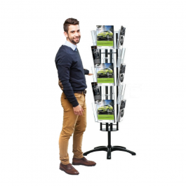 Revolving Brochure Stand | Rotating Display Stand | Floor Standing ...